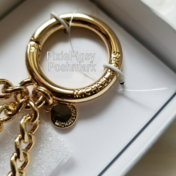 Michael Kors | Accessories | Michael Kors Key Pave Lock Key Fob Gold Key Charm | Poshmark